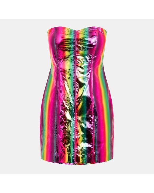 Amy Lynn Metallic Mini Dress in Pink | Lyst UK