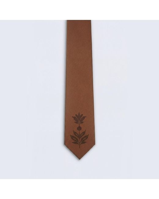 Twisted Tailor Atticus Floral Placement Tie in Brown for Men | Lyst UK