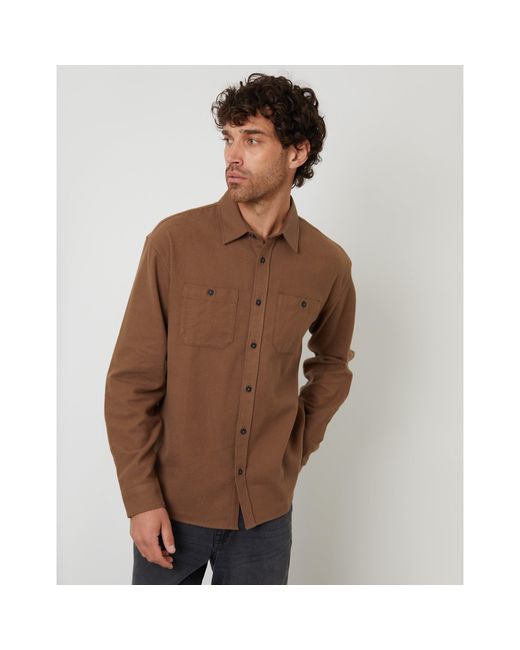 Threadbare Firfield Shirt Sn62 in Brown for Men | Lyst UK
