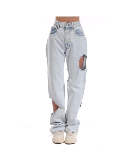 Off-White c/o Virgil Abloh Meteor Cool Baggy Jeans in Grey | Lyst UK