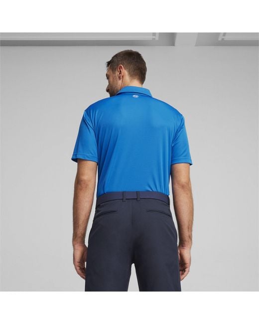 PUMA Pure Solid Polo Shirt in Blue for Men | Lyst UK