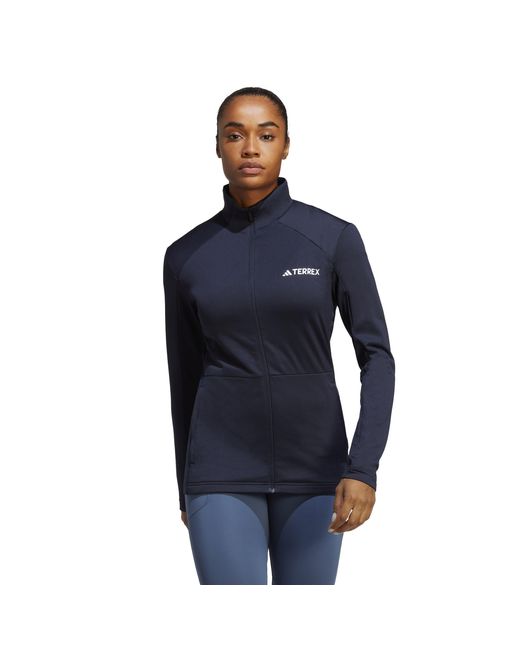 adidas Terrex Multi Full-Zip Fleece Jacket in Blue | Lyst UK