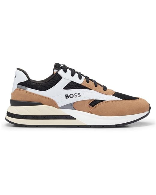 BOSS Kurt Trainers, Shaped Ankle Collar for Men | Lyst UK