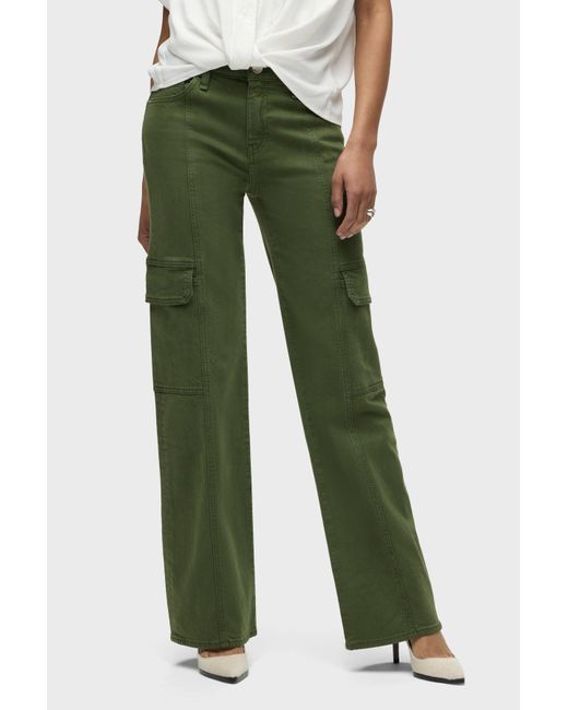 Hudson Jeans Rosie High-rise Seamed Cargo Jean in Green | Lyst