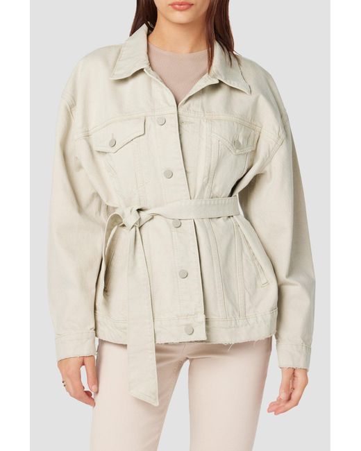 Hudson Jeans Denim Wrap Jacket in Natural | Lyst