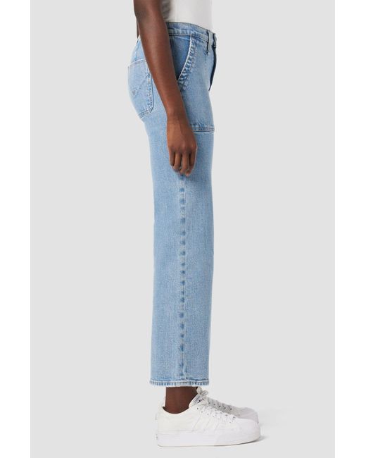 Hudson Jeans Rosie High-rise Wide Leg Cargo Jean in Blue | Lyst