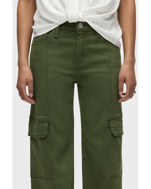 Hudson Jeans Rosie High-rise Seamed Cargo Jean in Green | Lyst