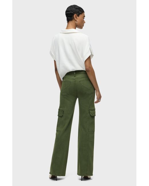 Hudson Jeans Rosie High-rise Seamed Cargo Jean in Green | Lyst