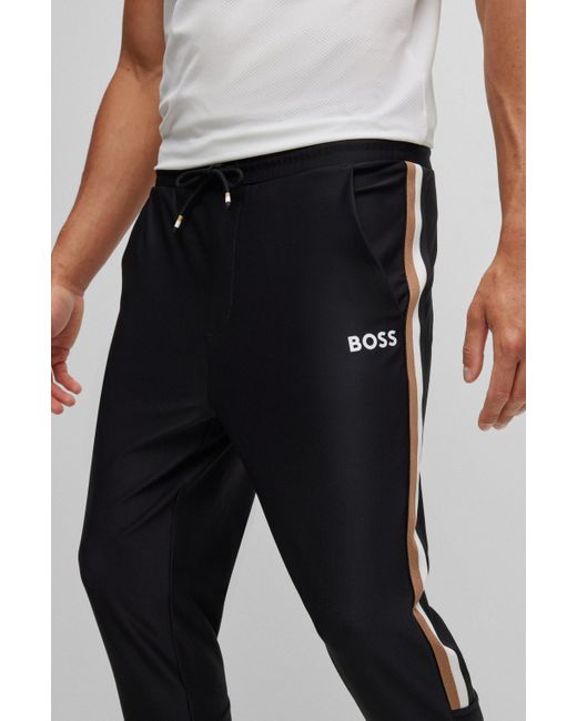 BOSS by HUGO BOSS X Matteo Berrettini Tracksuit Bottoms With Stripes ...