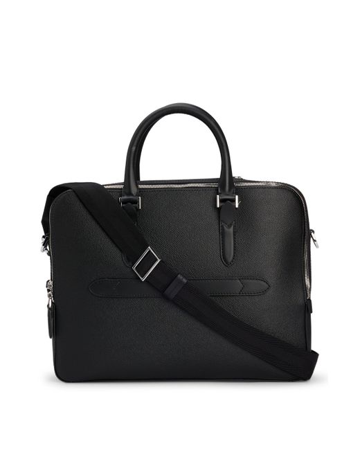 BOSS Structured-leather Document Case With Logo Lettering in Black for ...