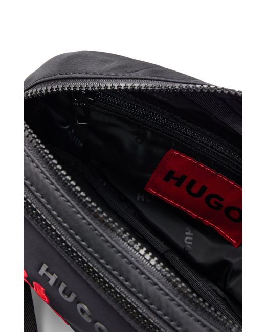 BOSS by HUGO BOSS Cross-body Bag With Flame Embroidery in Black for Men ...