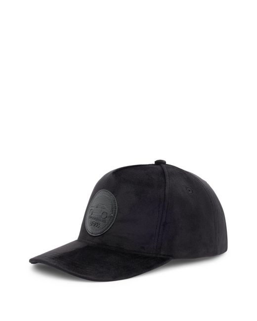 BOSS Porsche X Velvet Cap With Special Branded Patch in Black for Men ...