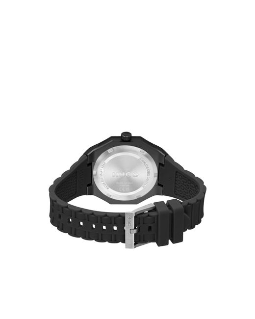 HUGO Aluminium Watch With Logo-Textured Dial in Black for Men | Lyst UK