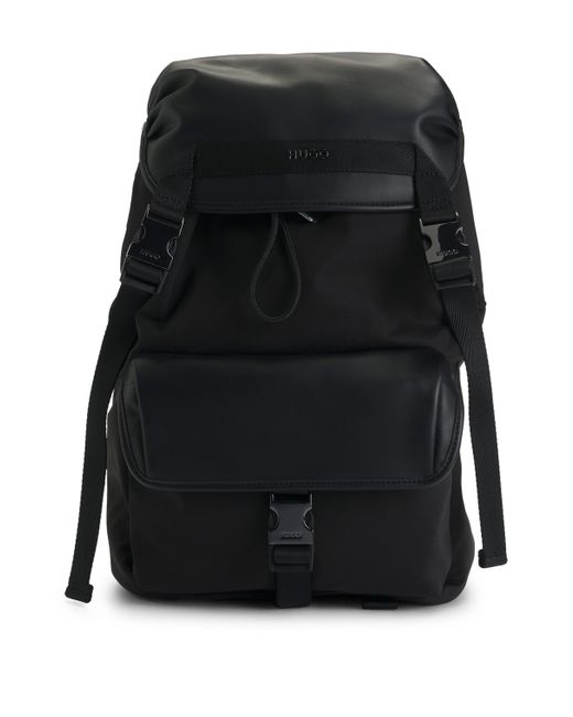 HUGO Backpack With Adjustable And Detachable Shoulder Straps in Black ...