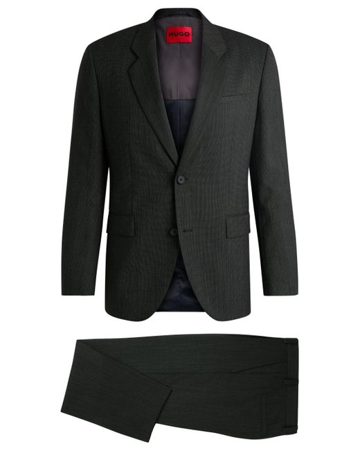 HUGO Modern-fit Suit In Micro-patterned Performance-stretch Fabric in ...