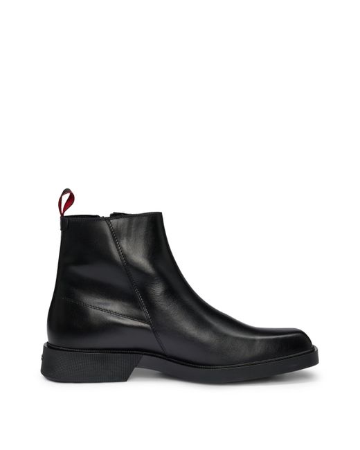 HUGO Zipped Half Boots in Black for Men | Lyst
