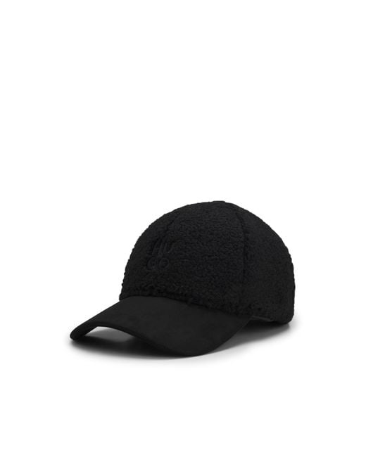 HUGO Teddy Cap With Embroidered Stacked Logo in Black | Lyst UK