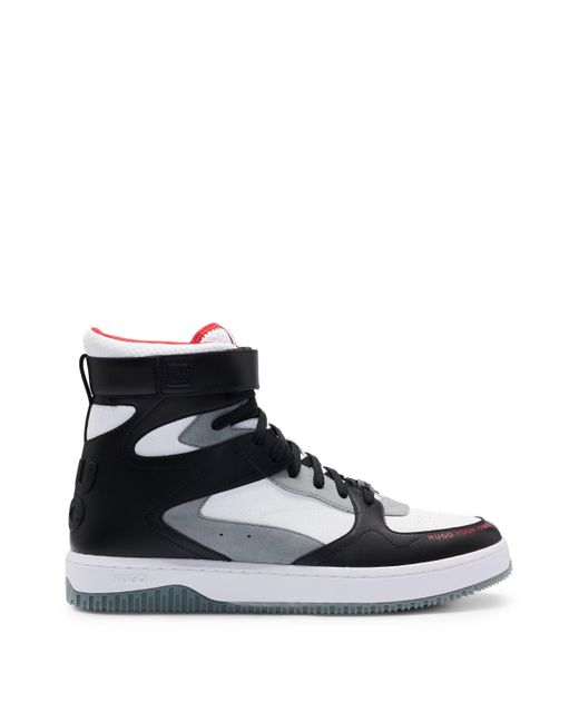 BOSS by HUGO BOSS High-top Trainers In Leather And Suede in White for ...