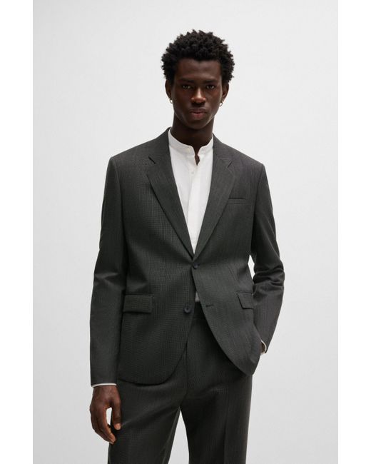 HUGO Modern-fit Suit In Micro-patterned Performance-stretch Fabric in ...