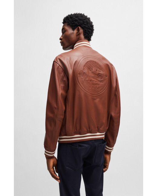 BOSS by HUGO BOSS Porsche X Leather Jacket With Special Branding in ...