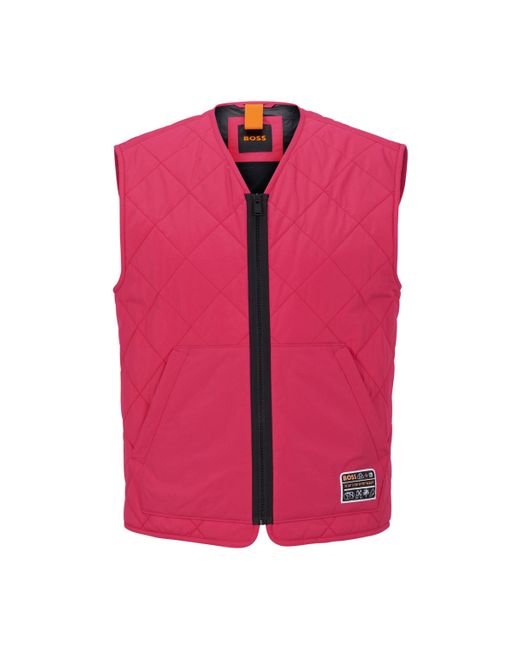 BOSS by HUGO BOSS Slim-fit Gewatteerde Bodywarmer Met Hiking ... BOSS by HUGO BOSS Slim-fit Gewatteerde Bodywarmer Met Hiking ...