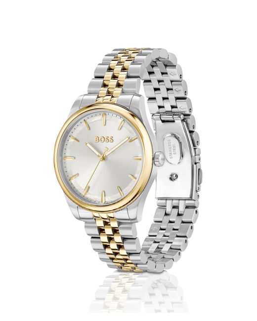 BOSS Two-tone Watch With Mother-of-pearl Inlay Women's Watches in ...