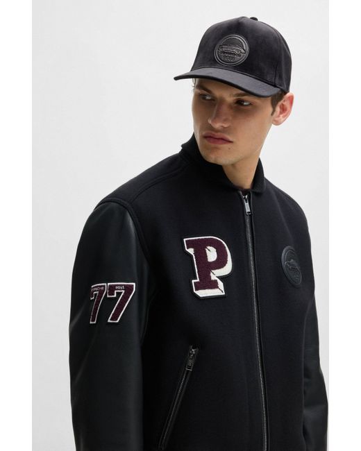 BOSS Porsche X Velvet Cap With Special Branded Patch in Black for Men ...