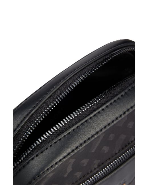BOSS Monogram-jacquard Reporter Bag With Logo Detail in Black for Men ...