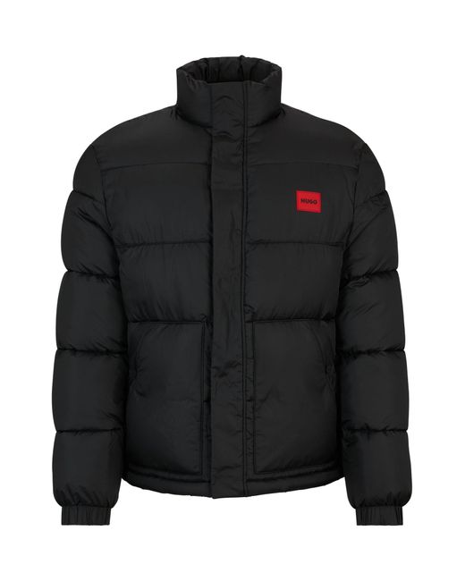 BOSS by HUGO BOSS Water-repellent Puffer Jacket With Red Logo Badge in ...