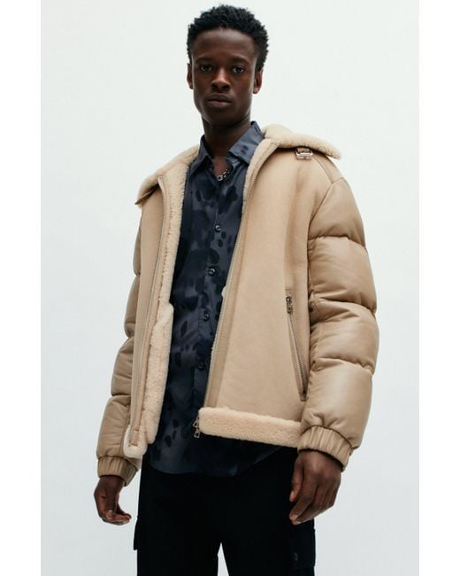 BOSS by HUGO BOSS Hybrid Jacket In Shearling Suede And Nappa Leather in ...