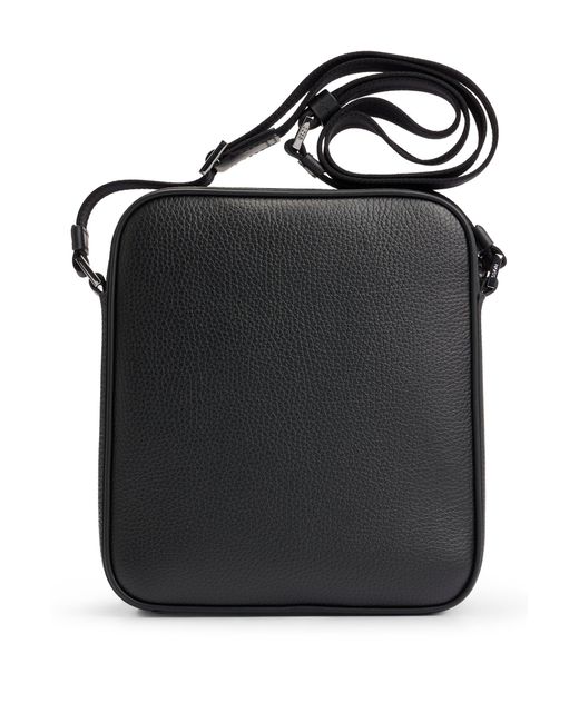 BOSS Reporter Bag In Italian Leather With Emed Logo in Black for Men ...