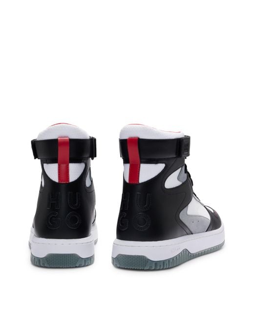 BOSS by HUGO BOSS High-top Trainers In Leather And Suede in White for ...