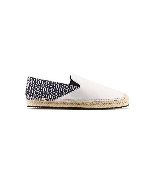 Espadrilles avec semelle en jute et logos imprimés HUGO pour homme | Lyst