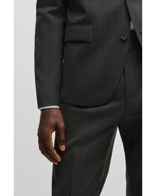 HUGO Modern-fit Suit In Micro-patterned Performance-stretch Fabric in ...
