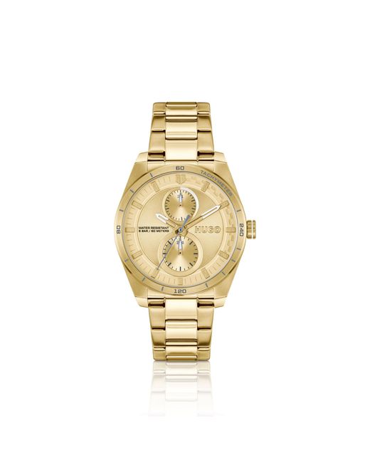 HUGO Tone Watch With Racing-Inspired Detailing in Metallic | Lyst UK