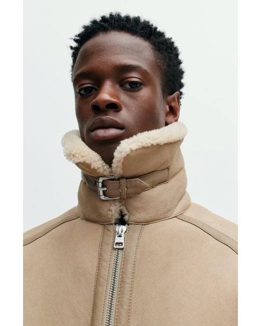 BOSS by HUGO BOSS Hybrid Jacket In Shearling Suede And Nappa Leather in ...