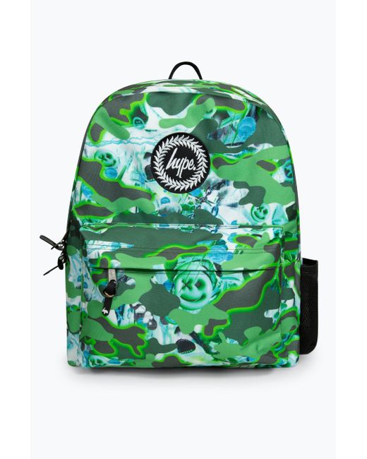 Hype Hype Boys Shark Smile Camo Backpack in Green | Lyst UK