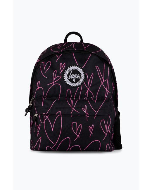 Hype Hype Glitter Scribble Hearts Backpack in Blue | Lyst UK