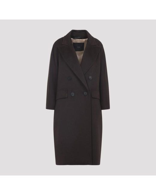 Max Mara Angus Coat in Black | Lyst UK