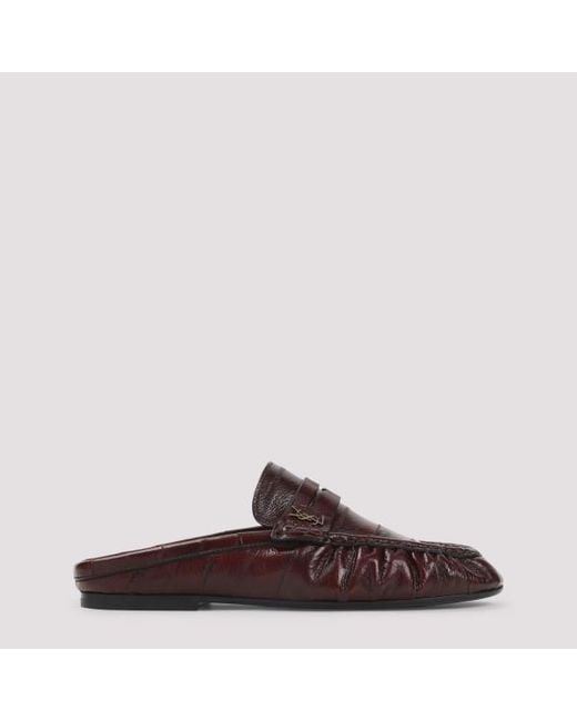 Saint Laurent Le Loafer Loafers in Brown | Lyst UK