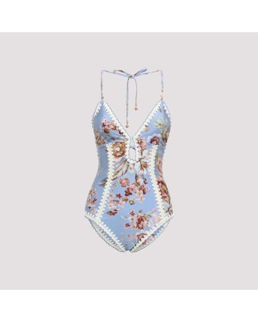 Zimmermann Awaken Crochet 1 Pc Keyhole Swimwear in Blue | Lyst UK