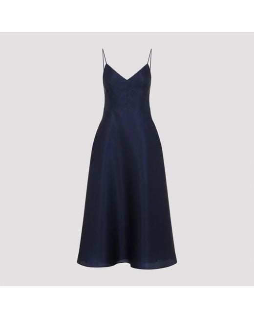 Alberta Ferretti Triple Organza Midi Dress in Blue | Lyst UK