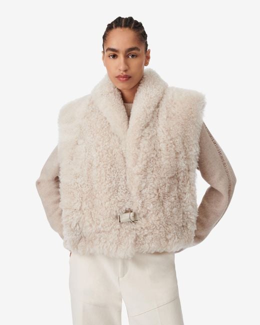 IRO Midaos Sheepskin Jacket in White | Lyst