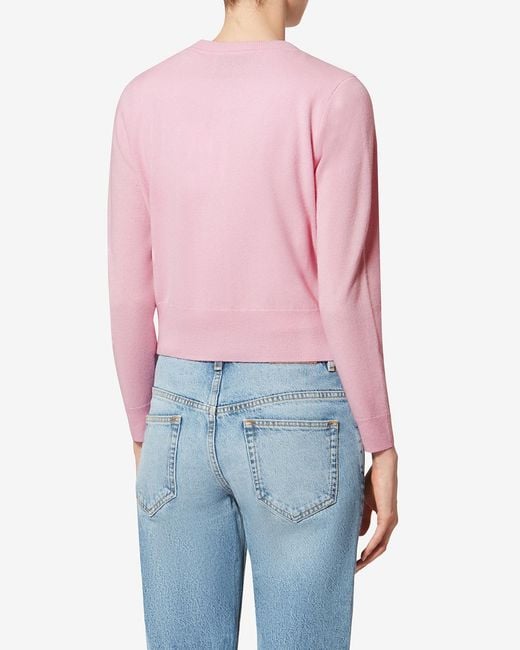 Isabel Marant Idesia Cardigan in Pink | Lyst