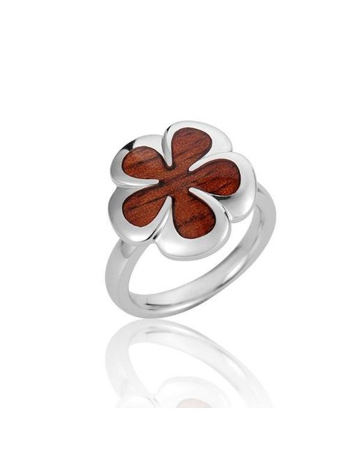 Island by Koa Nani Koa Wood Blossom Ring in Brown | Lyst