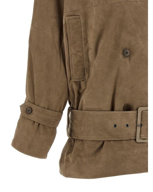 ROTATE BIRGER CHRISTENSEN Suede Jacket in Green | Lyst UK