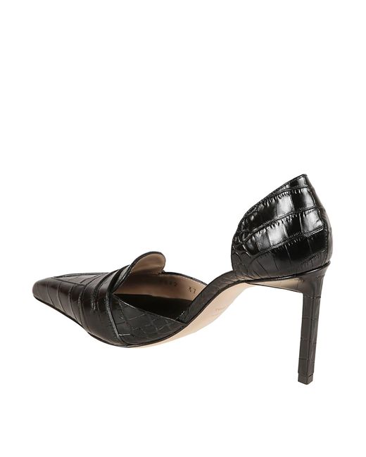 Tom Ford Shiny Stamped Crocodile Leather Eva Dorsay Pump in Black | Lyst