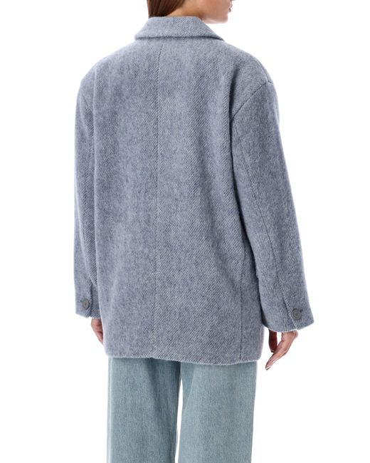 American Vintage Roly Short Coat in Blue | Lyst