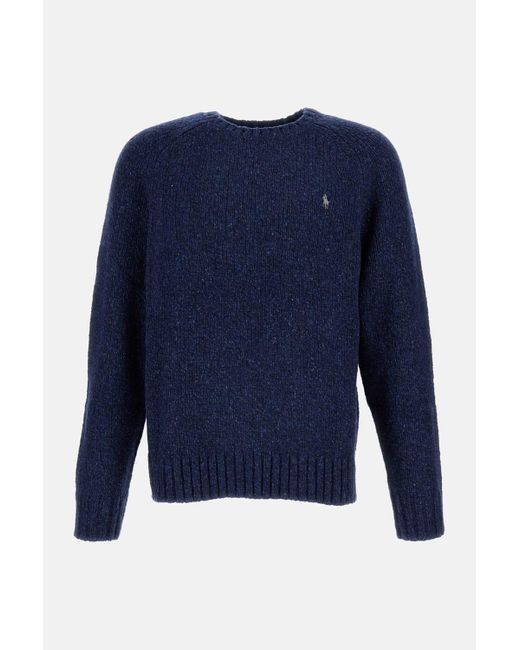Polo Ralph Lauren Recycled Wool Pullover in Blue for Men | Lyst UK