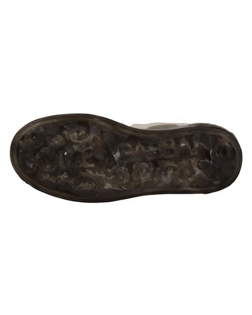 Dolce & Gabbana Elegant Leather Sneakers in Black | Lyst UK